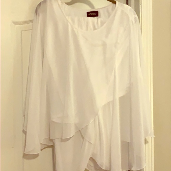 Ashro | Other | White Two Piece Pants Set | Poshmark